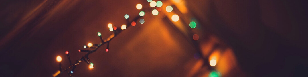 Colorful Christmas Lights - LinkedIn Background - Get some inspiration!