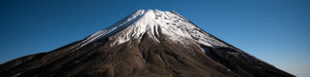 Volcano With Snow On Top - LinkedIn Background - Get some inspiration!