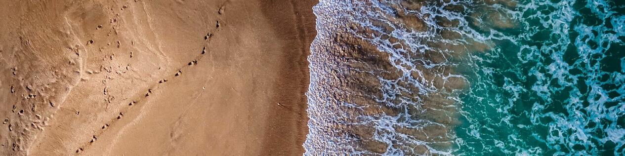 Aerial Shot Of Sea And Sand - LinkedIn Background - Get some inspiration!