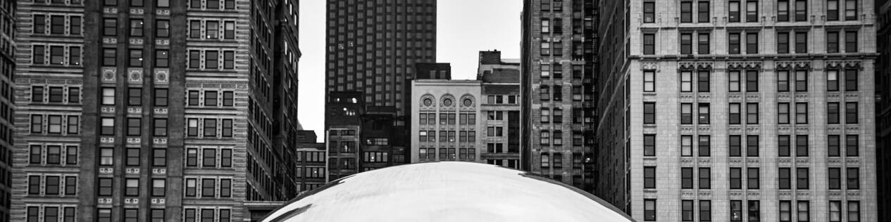 Grayscale Photo Of Buildings - LinkedIn Background - Get some inspiration!