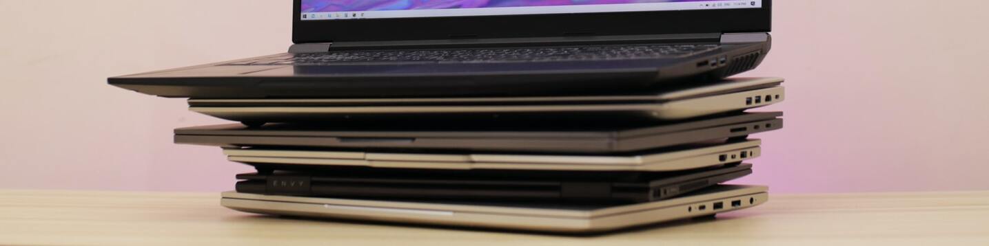 Overlapping Laptops On The Table - LinkedIn Background - Get some ...