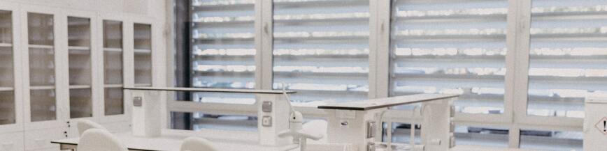 Empty White Laboratory - LinkedIn Background - Get some inspiration!