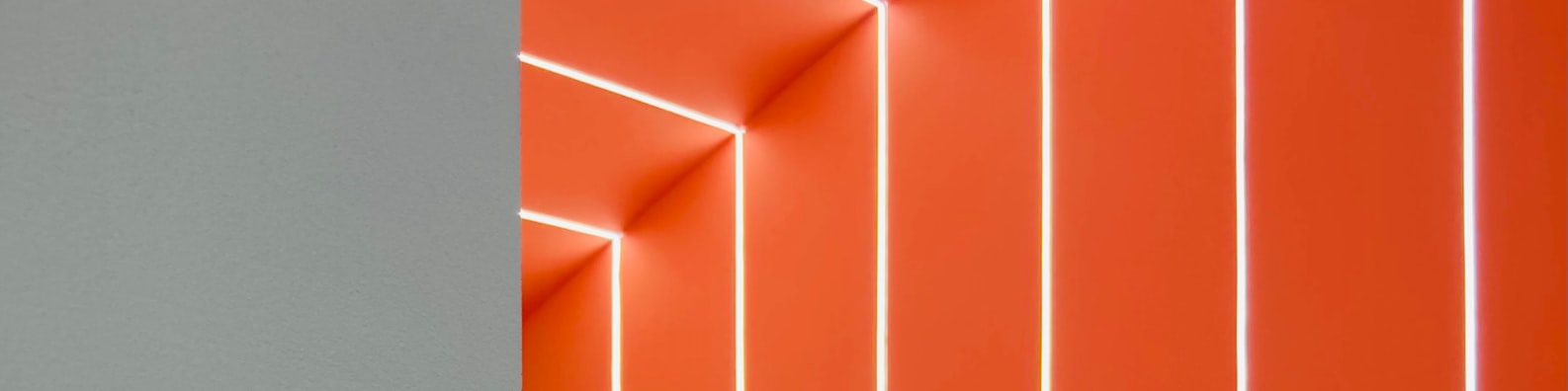 Orange Wall With Lights - LinkedIn Background - Get some inspiration!